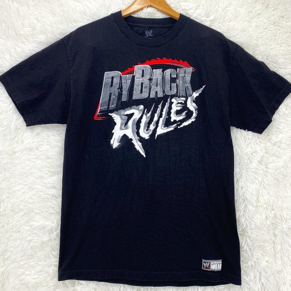 WWE | Shirts | Vintage Wwe Ryback Rules Logo Double Sided Mens Black ...
